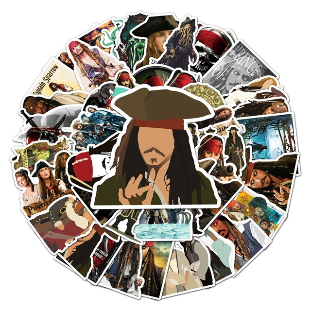 Pirate's of the Caribbean Stickers -- Waterproof -- Laptop, Hydro Flask ...