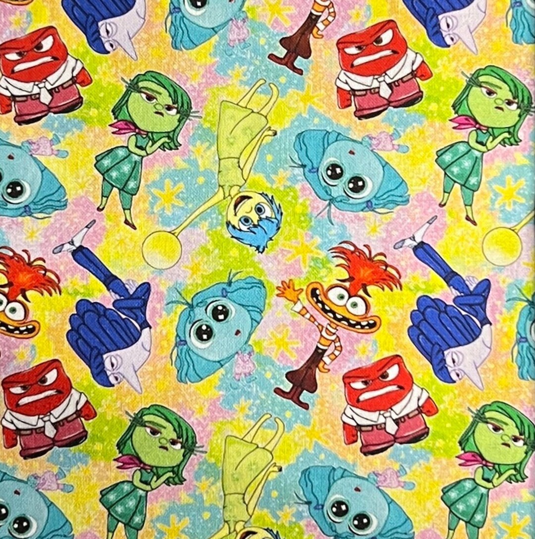 Disney Inside Out 2 Print 100% Cotton Fabric - Etsy
