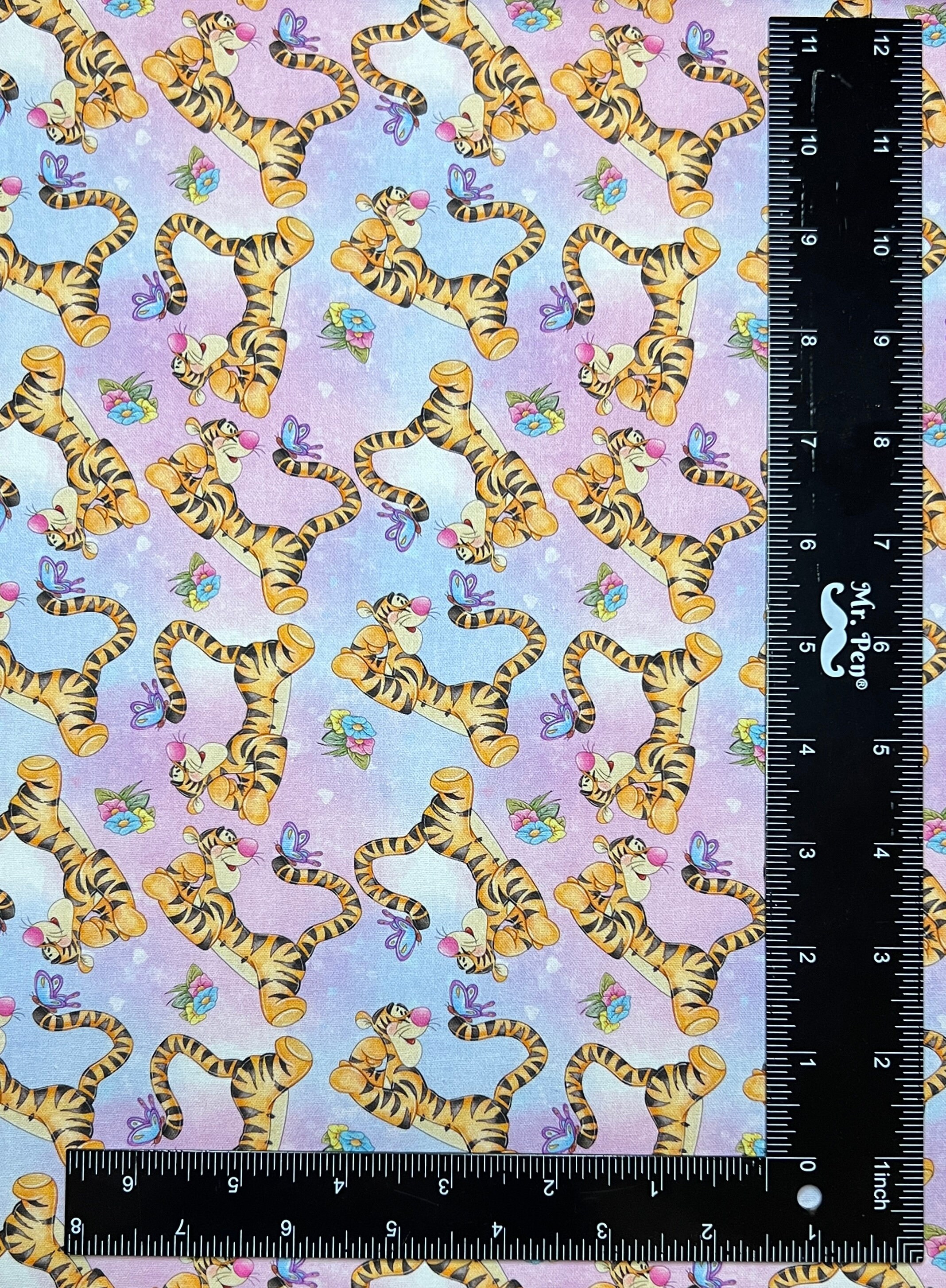 Winnie the Pooh Tigger Print 100% Cotton Fabric | Fat Quarter | Tumbler ...