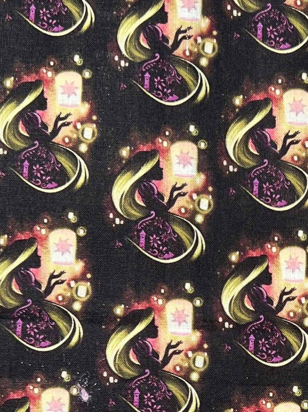 Good Versus Evil Tangled Rapunzel Print 100% Cotton Fabric | Fat ...