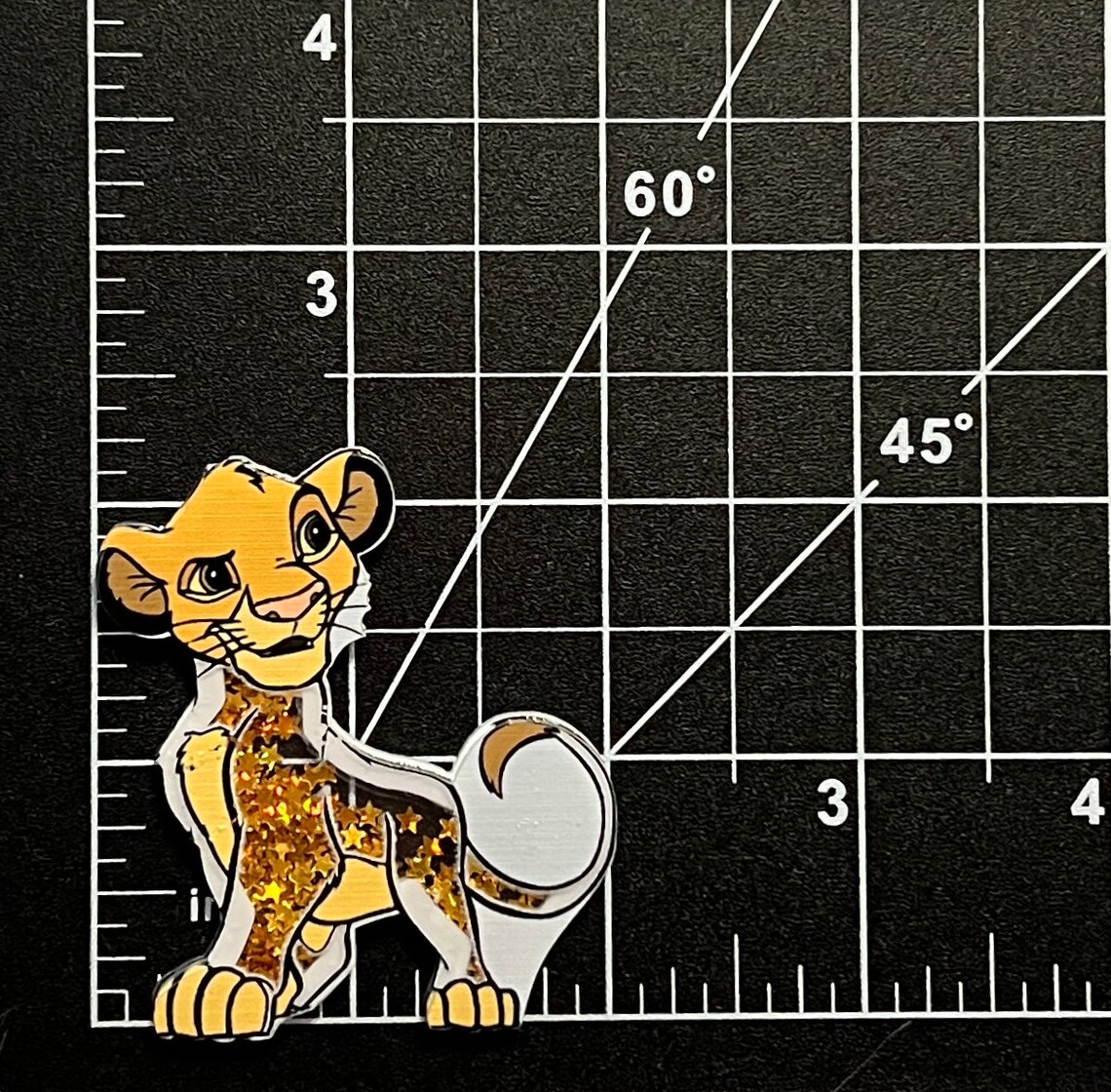 Lion King Simba Acrylic Shakers | Hair Bow Center, Key Ring, Scrapbook ...