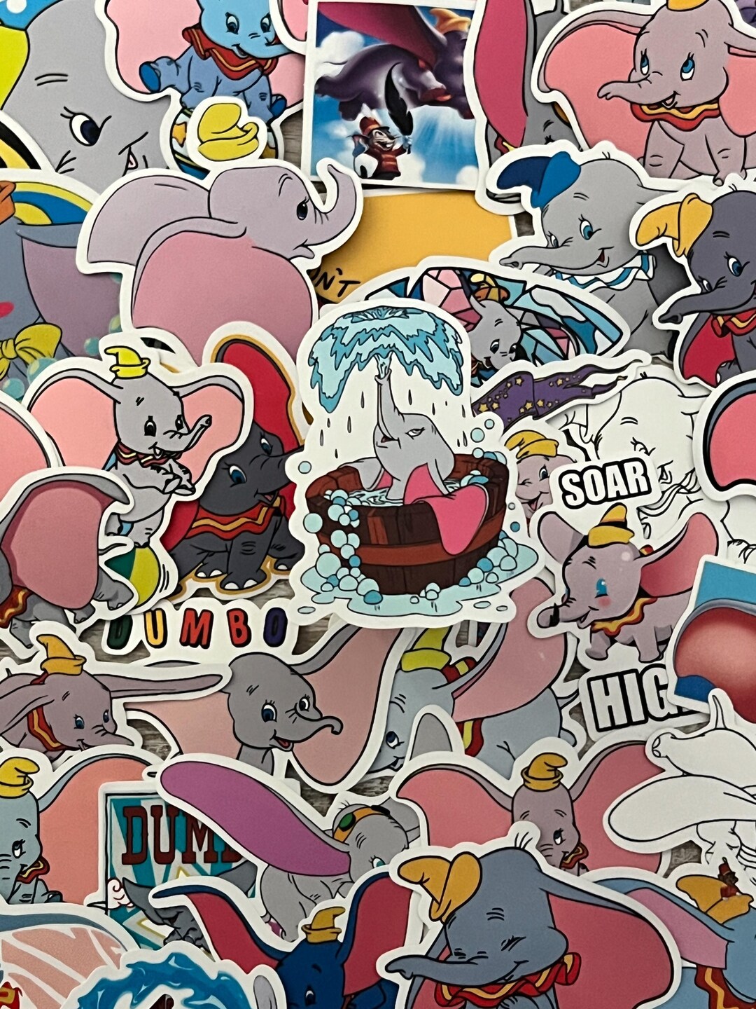 Dumbo Stickers -- Waterproof -- Laptop, Hydro Flask, Scrapbooking ...