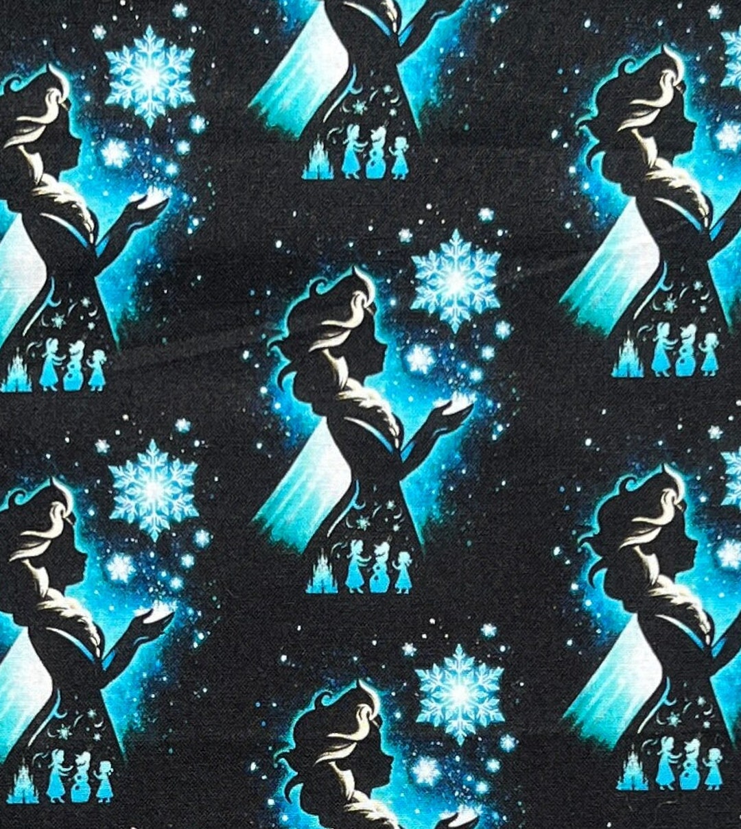 18" X 10" Remnant Good Versus Evil Frozen Elsa Print 100% Cotton Fabric ...