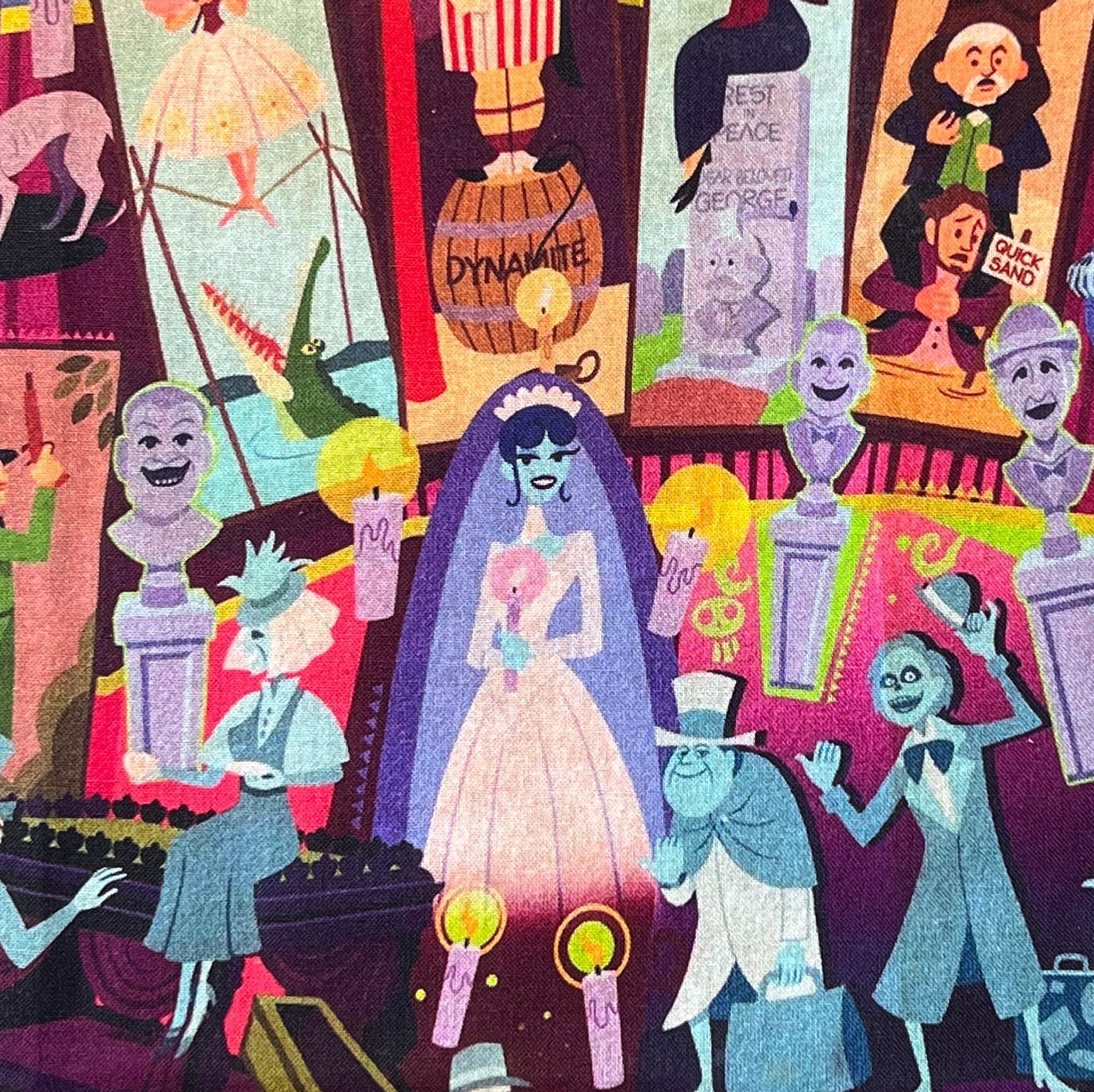 Haunted Mansion Ghost Bride Print 100% Cotton Fabric - Etsy