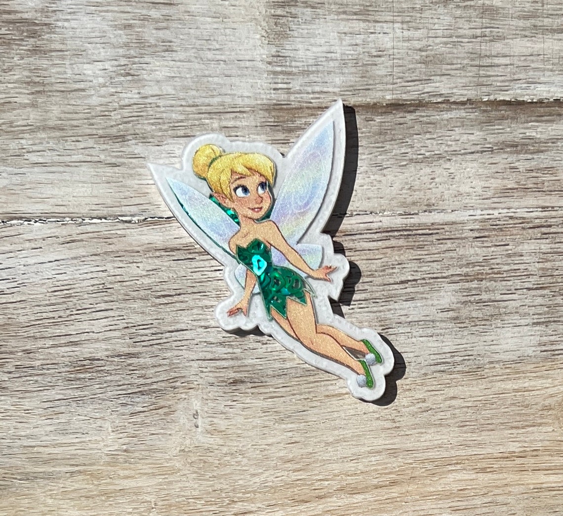 Peter Pan Tinker Bell Acrylic Shakers Hair Bow Center Key - Etsy