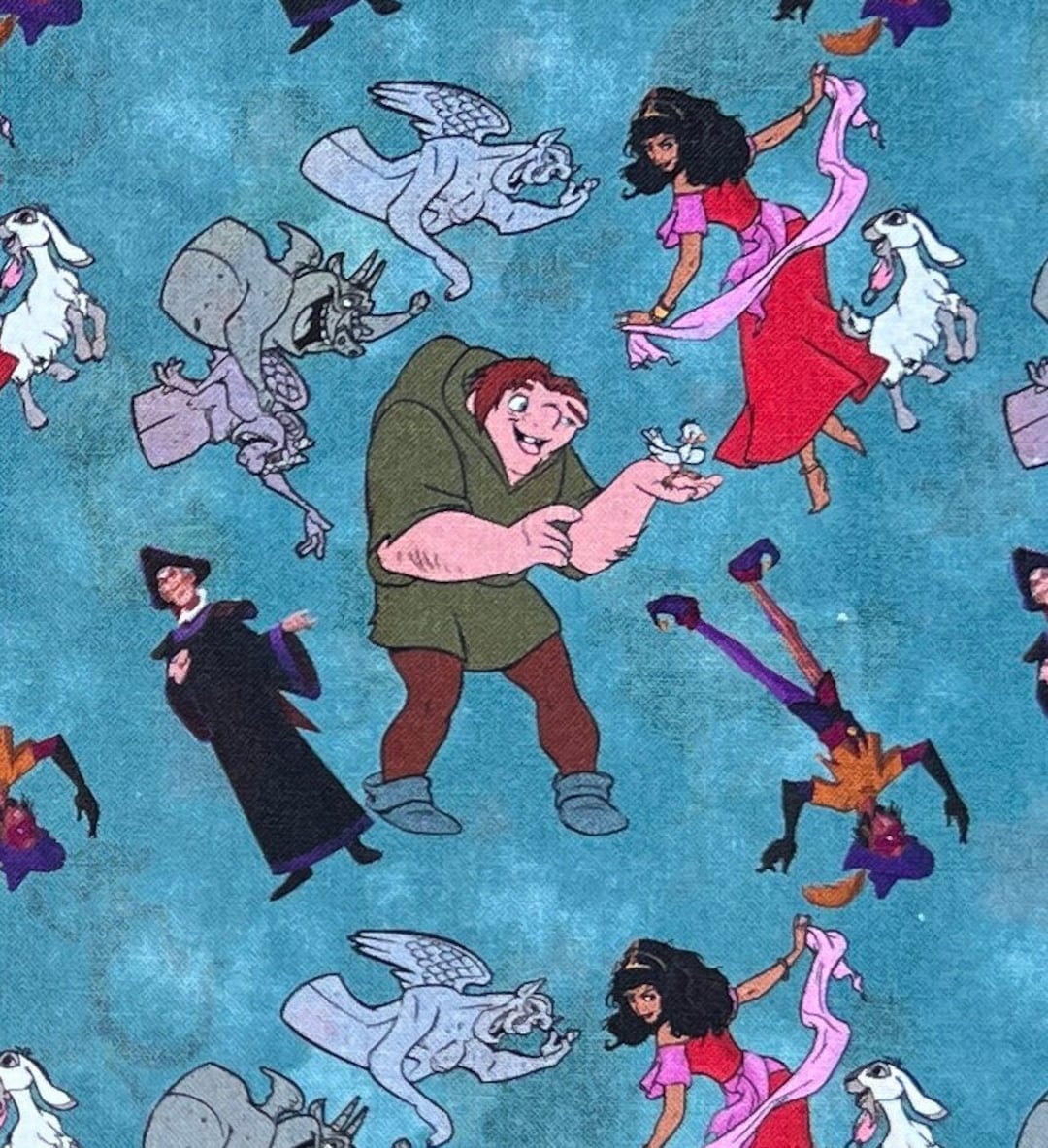 The Hunchback of Notre Dame 100% Cotton Fabric | Fat Quarter | Tumbler ...