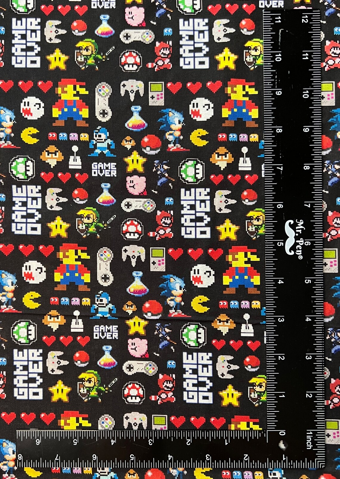 Game Over Print 100% Cotton Fabric - Etsy