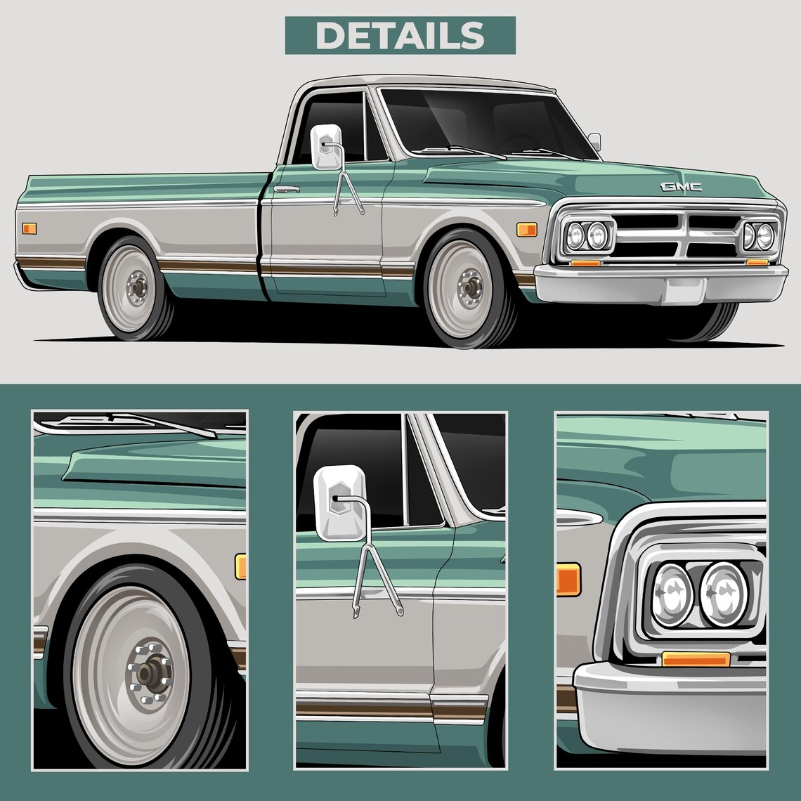 Custom Cars Illustration, Car Digital Drawing, Car Portraits ...