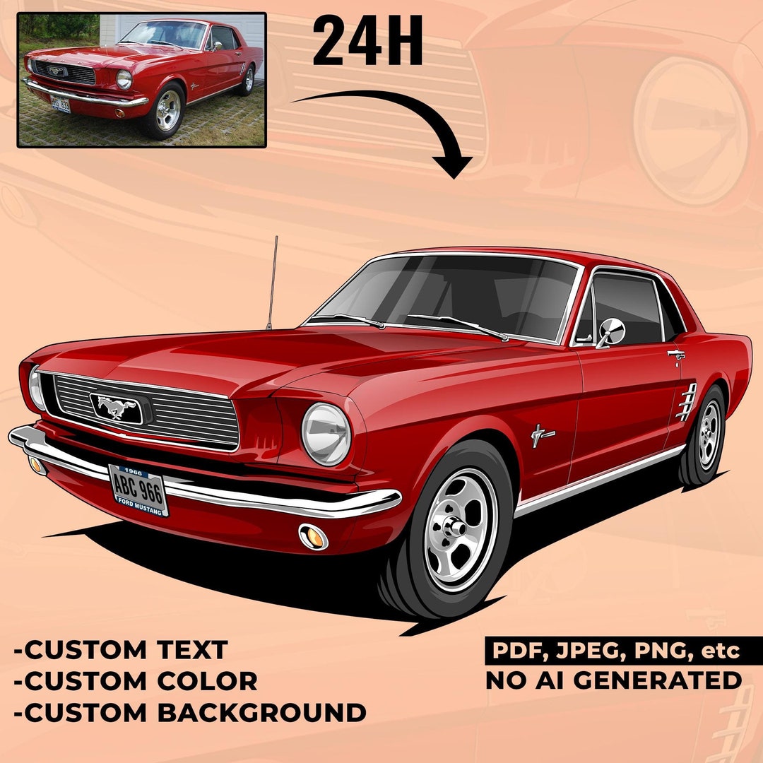 Custom Cars Illustration, Car Digital Drawing, Car Portraits ...