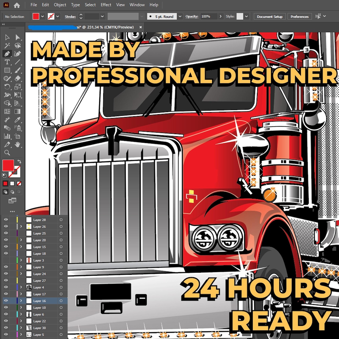 Custom Cars Illustration, Car Digital Drawing, Car Portraits ...