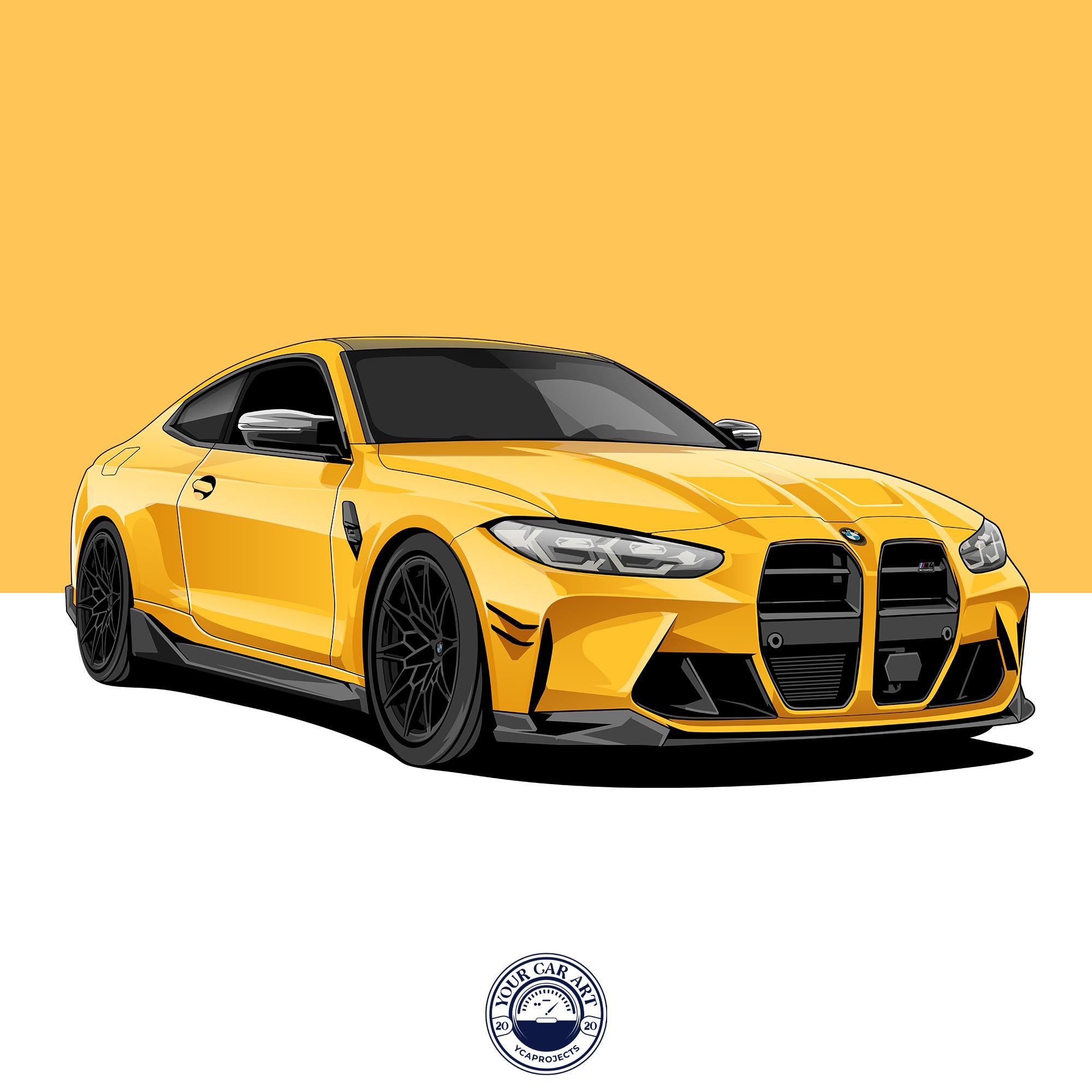 Custom Cars Illustration, Car Digital Drawing, Car Portraits ...