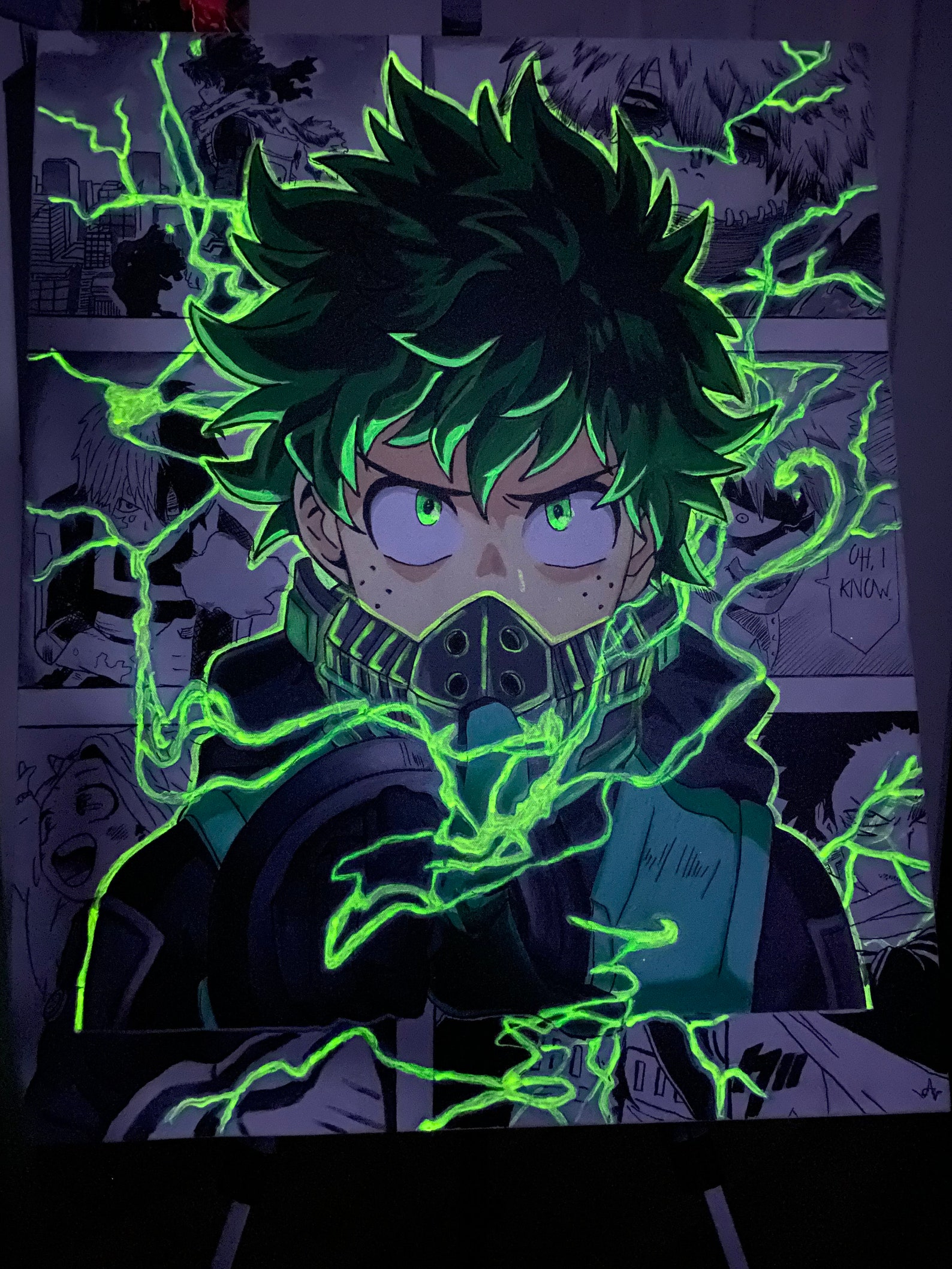 Glow in the Dark Deku- My Hero Academia Izuku Midoriya - Etsy