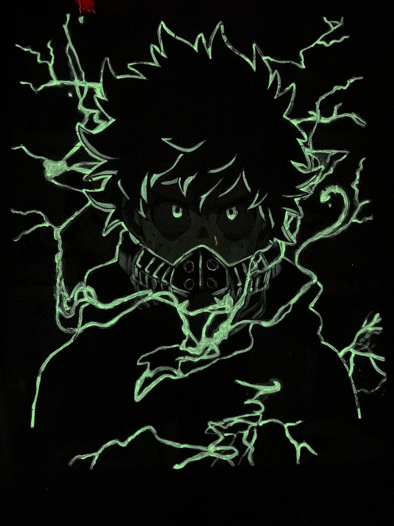 Glow in the Dark Deku- My Hero Academia Izuku Midoriya - Etsy