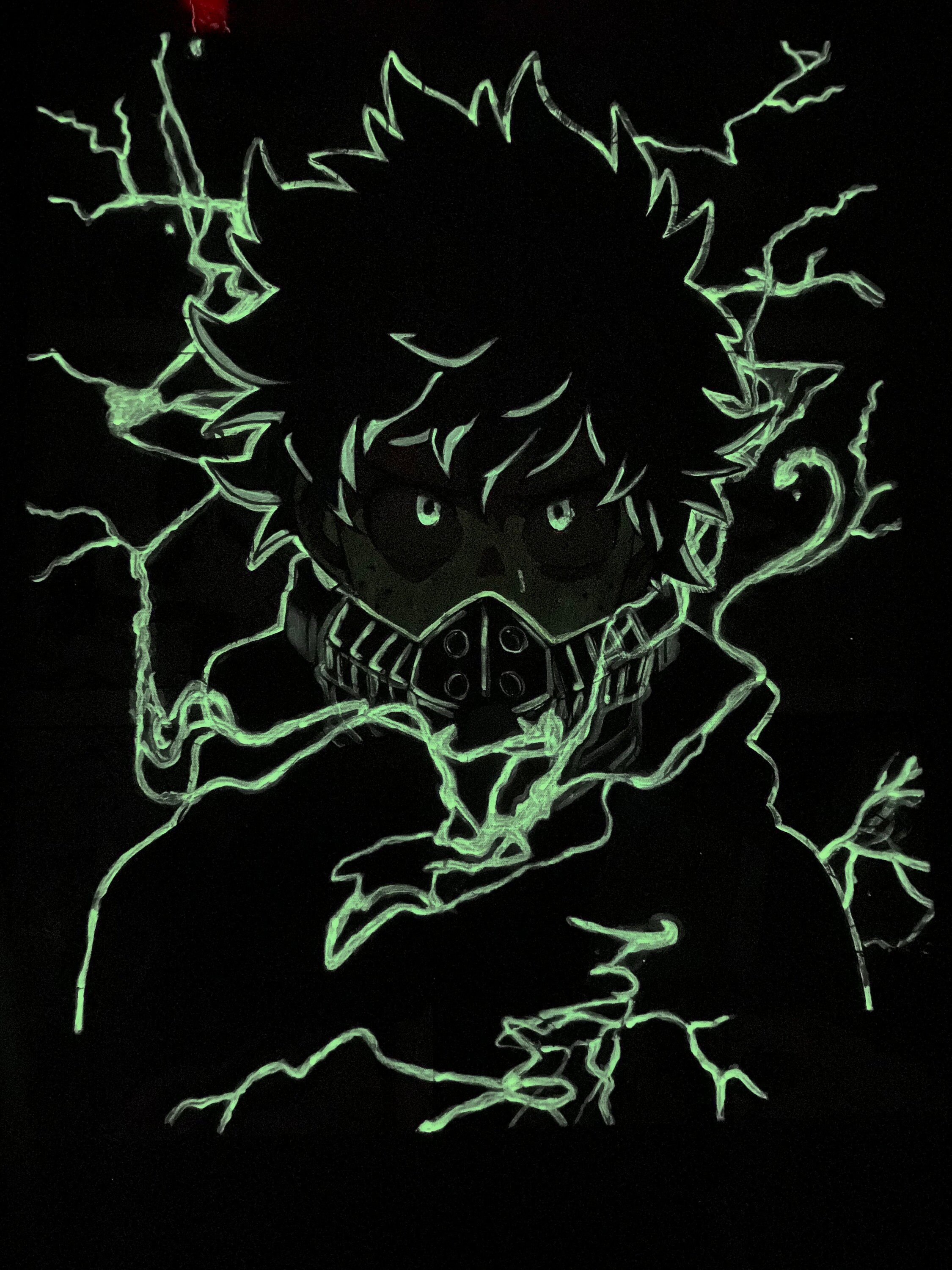 Glow in the Dark Deku- My Hero Academia Izuku Midoriya - Etsy