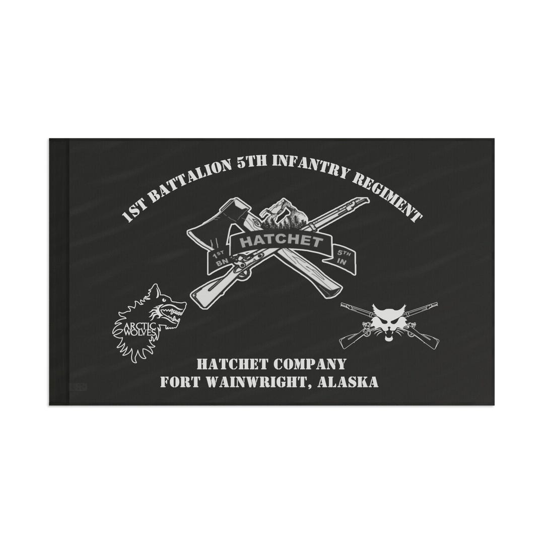 1st Battalion 5th Infantry Regiment Hatchet Co Flag, Bobcats, Military ...