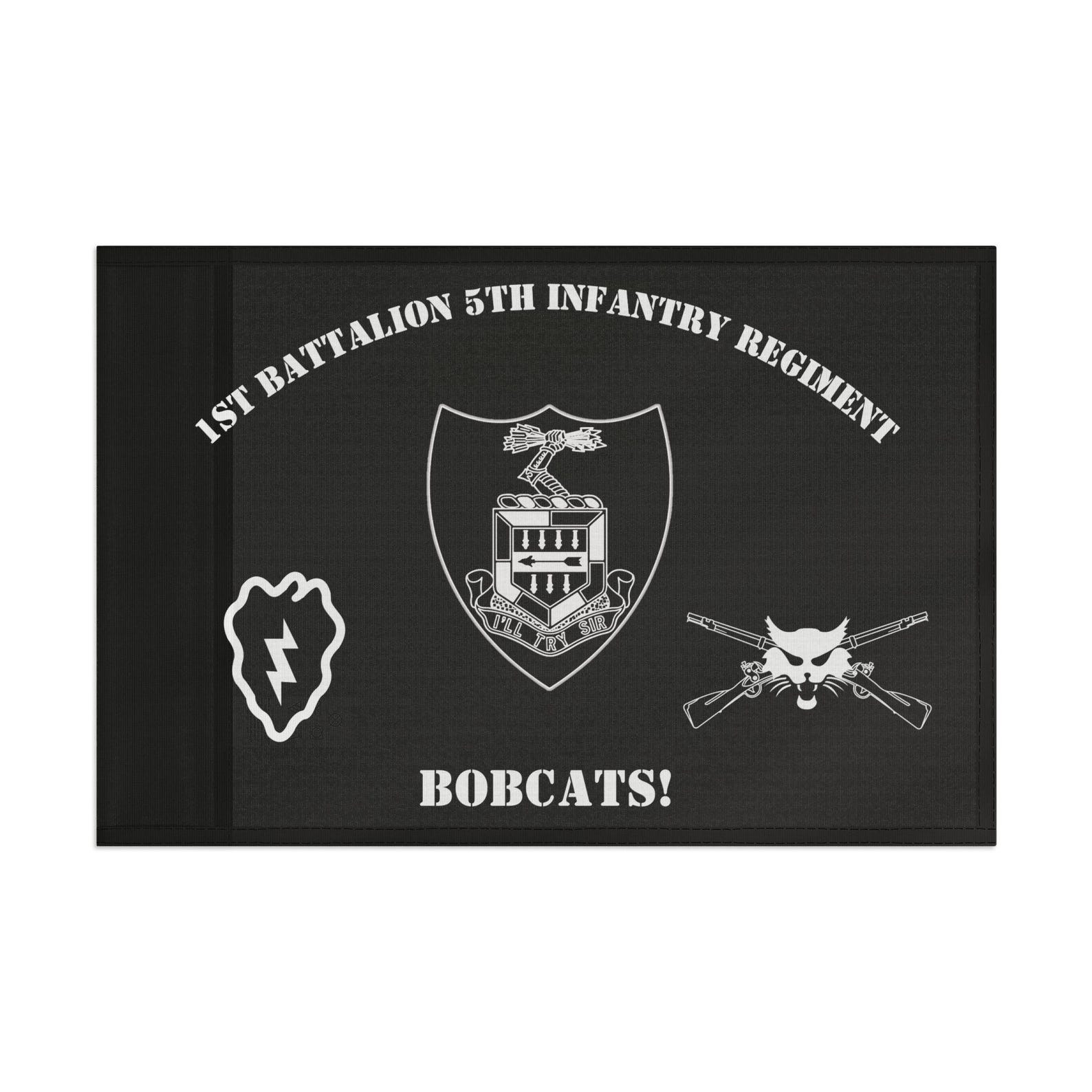 1st Battalion 5th Infantry Regiment Crest Flag, Bobcats, Military Flag ...