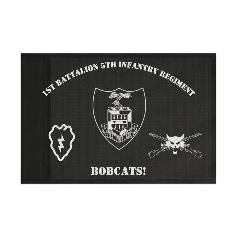 1st Battalion 5th Infantry Regiment Crest Flag, Bobcats, Military Flag, Veteran Flag, US Army ...