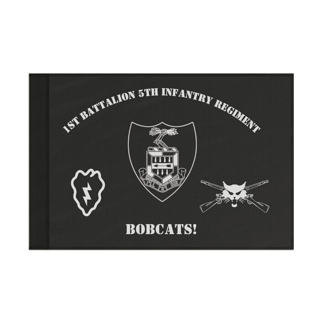 1st Battalion 5th Infantry Regiment Crest Flag, Bobcats, Military Flag ...
