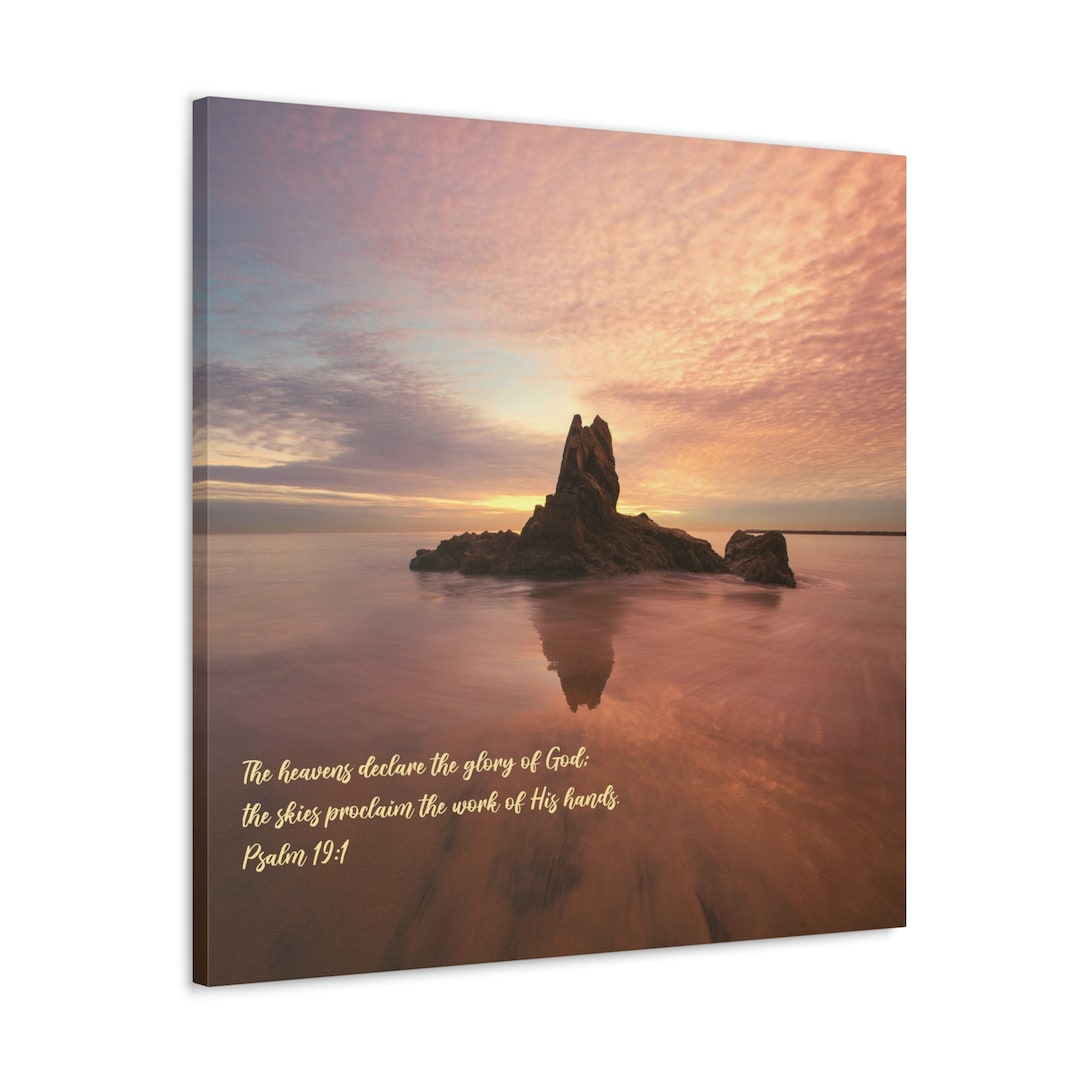 Glory of God: Heavens Declare Skies Proclaim Bible Verse Canvas ...