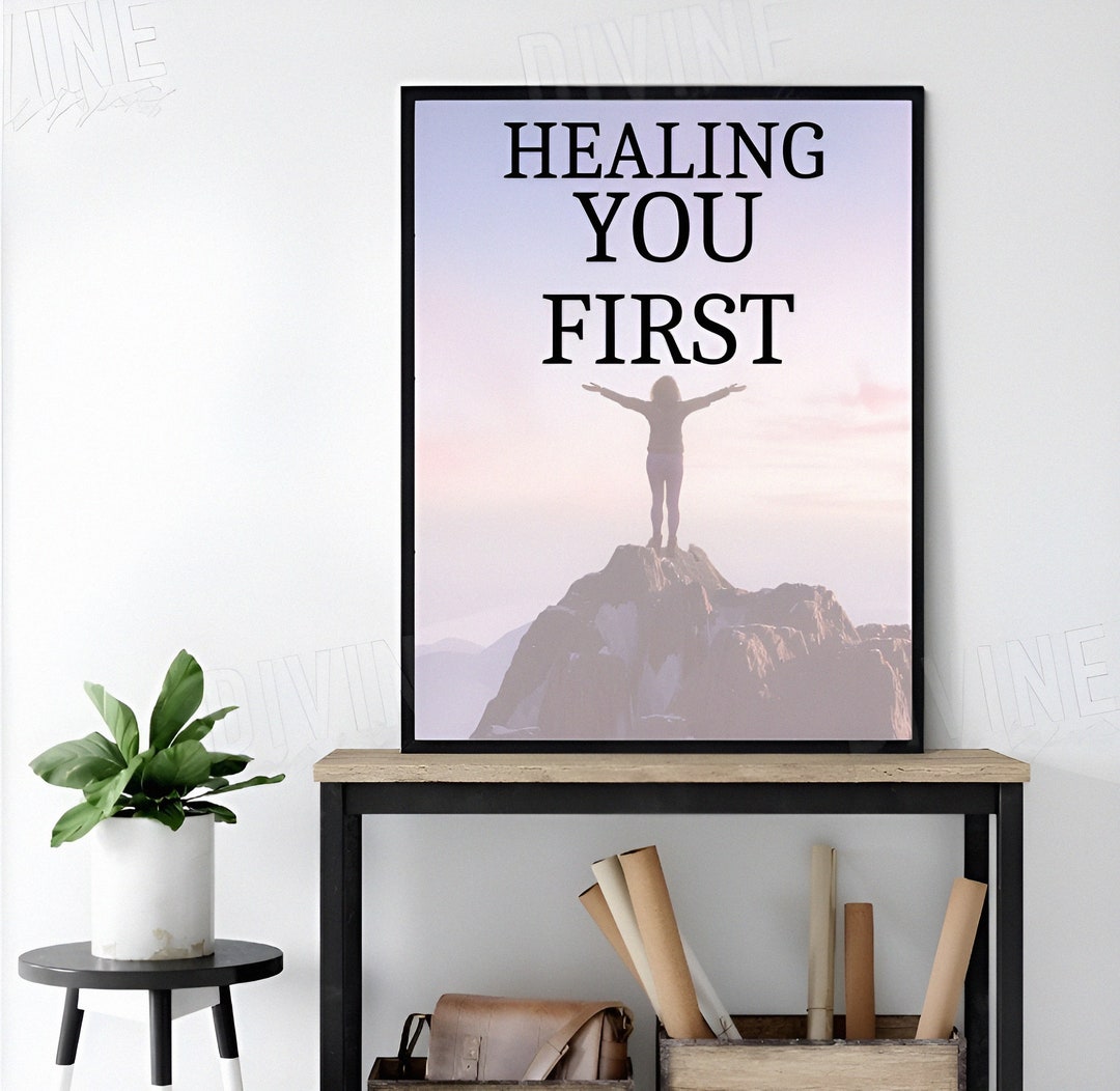 Healing Quote Art, Mental Health Poster for Therapy Office Decor ...