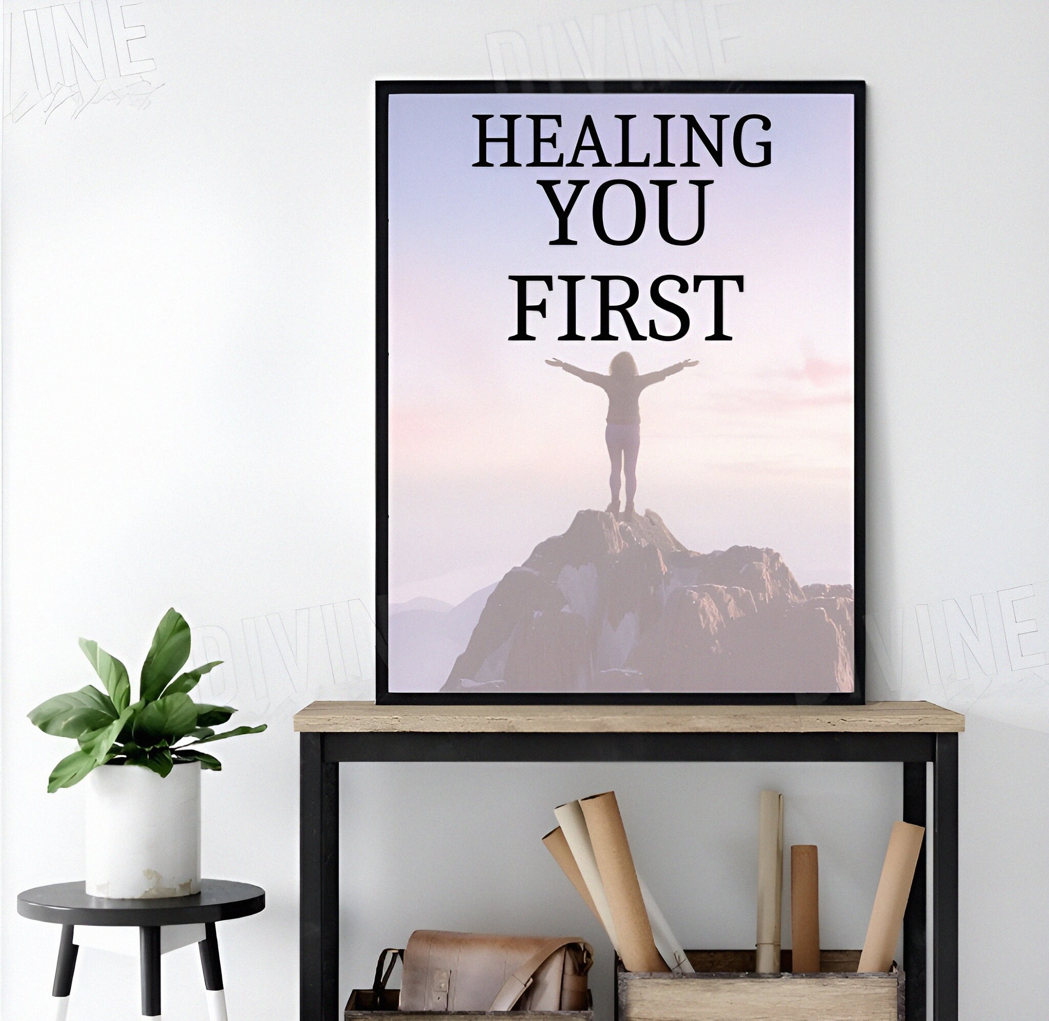 Healing Quote Art, Mental Health Poster for Therapy Office Decor ...
