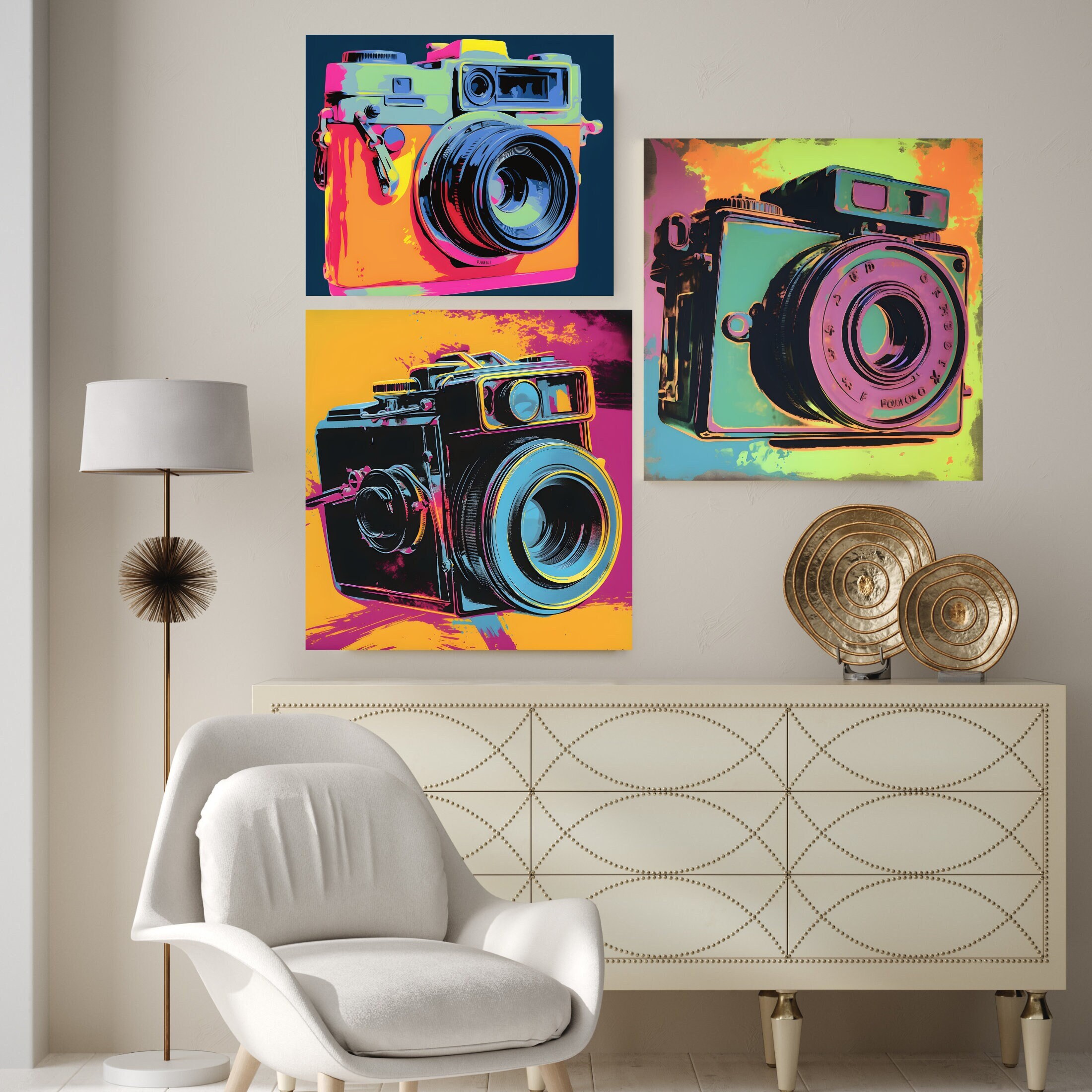 Flashback Collection: A Series of Andy Warhol-inspired Camera Paintings ...