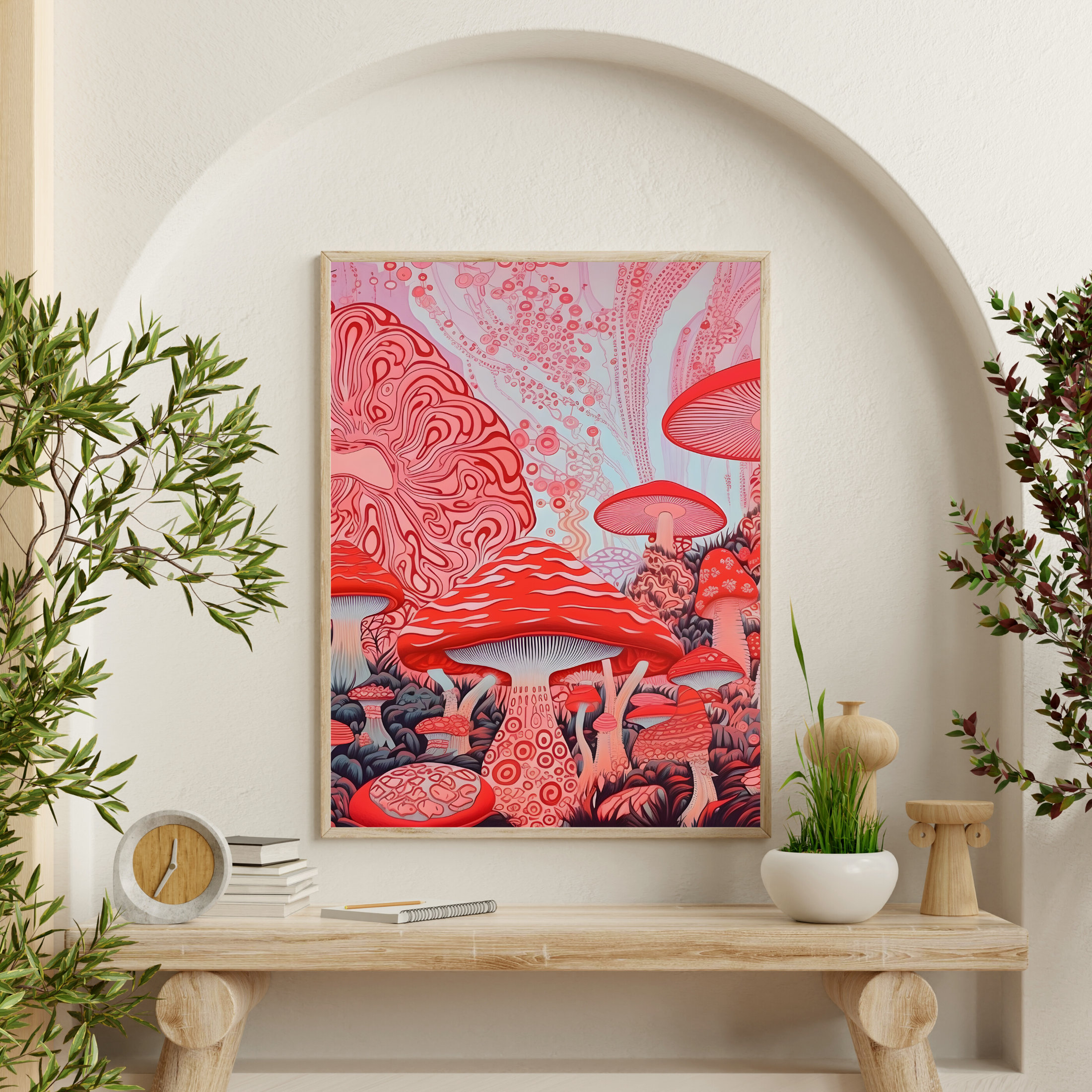 Psychedelic Fusion: A Trippy Exploration of the Red and White Mushroom ...