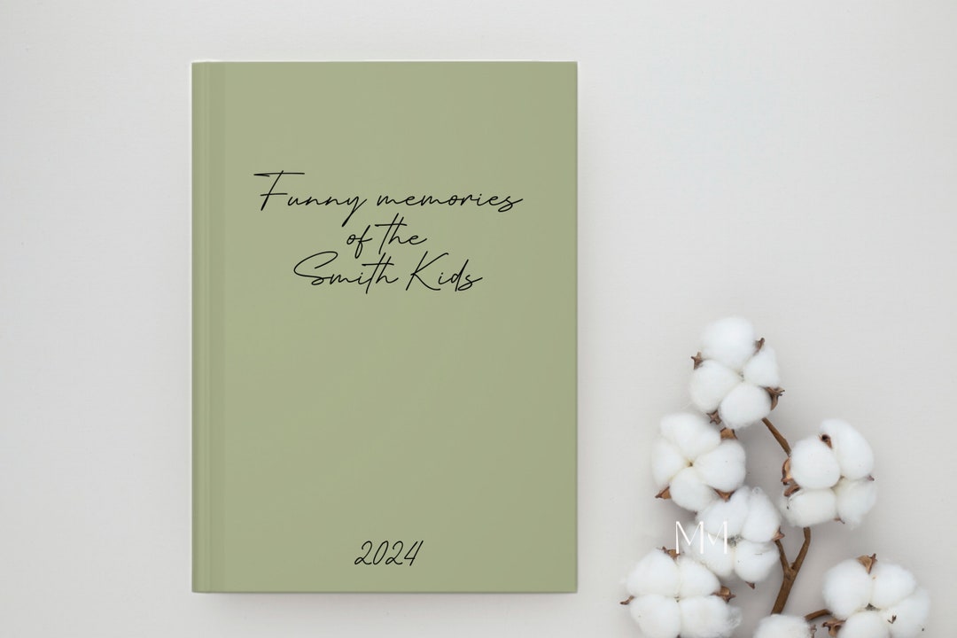 Family Memory Journal Notebook Funny Things My Kids Say Hard Cover ...