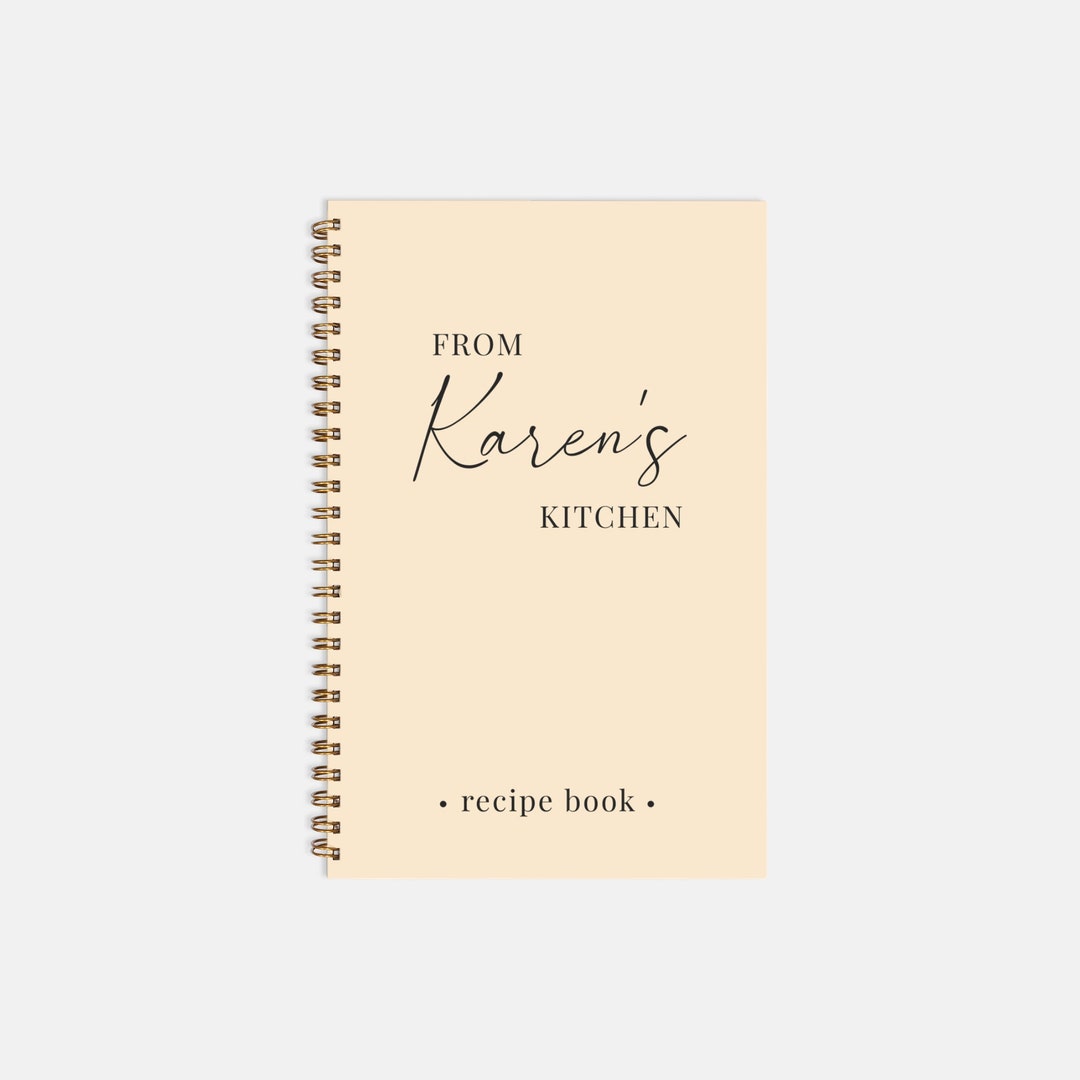 8x10" Recipe Hard Cover Notebook Custom Recipe Book Gift for Mom Recipe ...