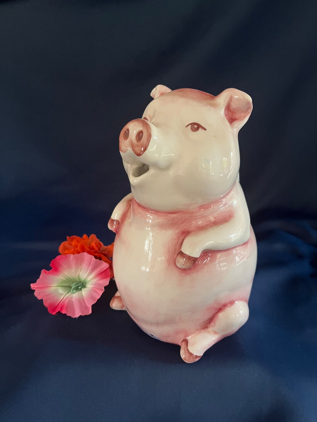 Vintage Pink Pig Pitcher 10 Inches High England - Etsy