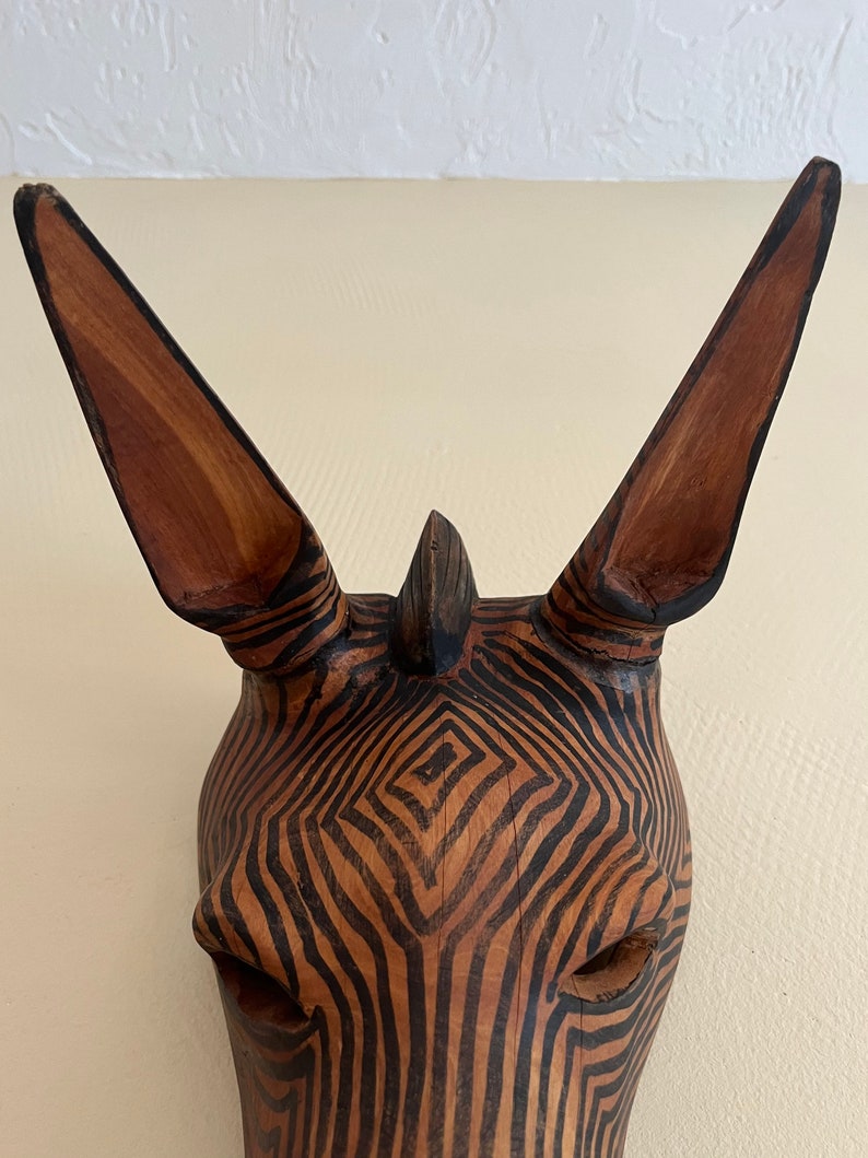Zebra Wood Masks Carvings Mother & Baby - Kenya Africa - Etsy