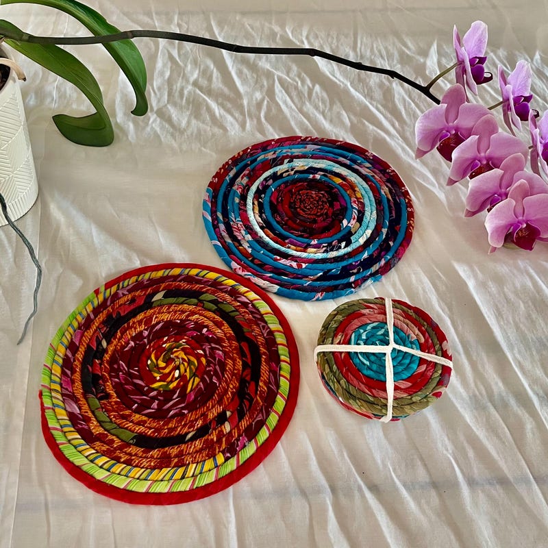 Hand Woven Coasters - Etsy