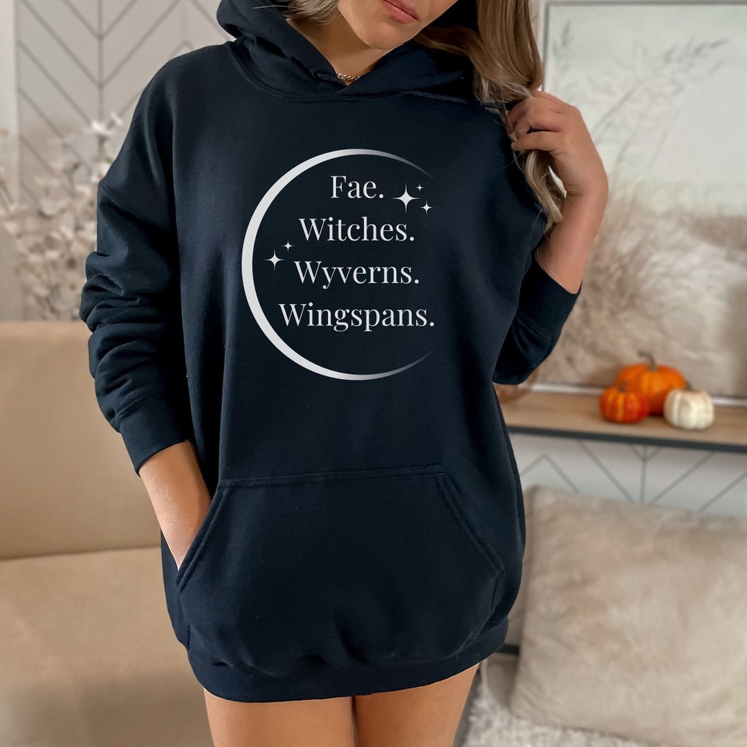 Fae Witches Wyverns Wingspans Hoodie, Book Gift, Book Lover, Book ...