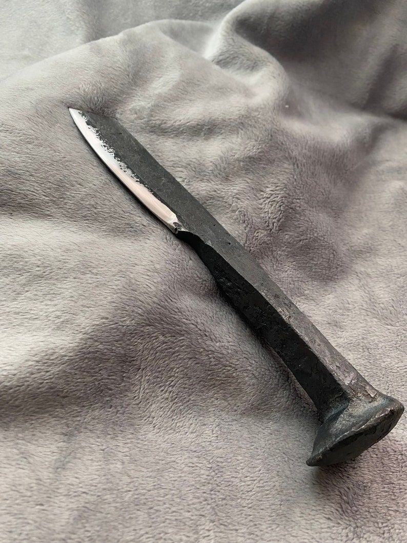 Hand Forged Railroad Spike Knife - Etsy