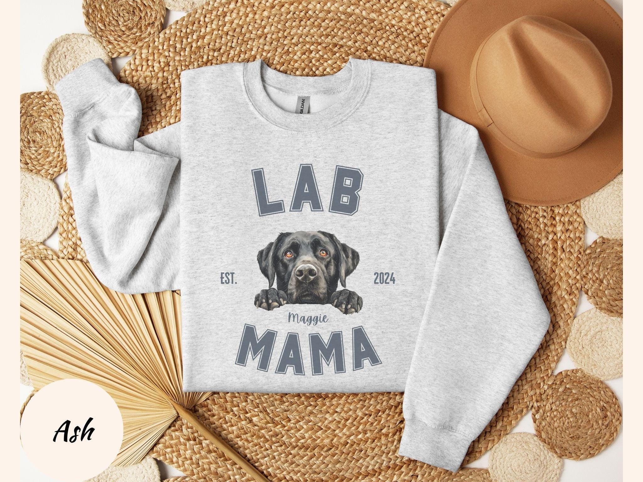 Custom Labrador Retriever Sweatshirt College Style Black Lab Mom Shirt ...
