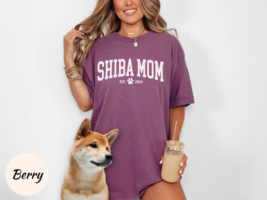 Custom Shiba Inu Shirt College Style Shiba Mom Shirt Personalized Est ...