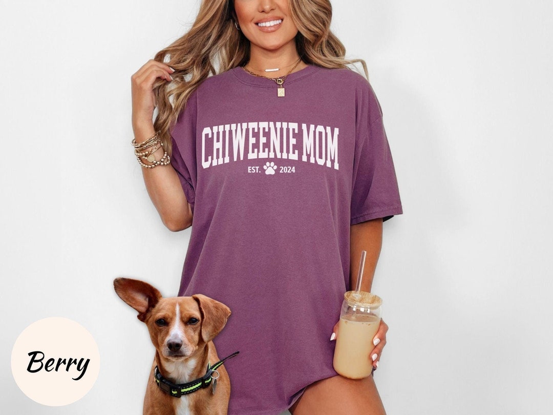 Custom Chiweenie Shirt College Style Chiweenie Mom Shirt Personalized ...