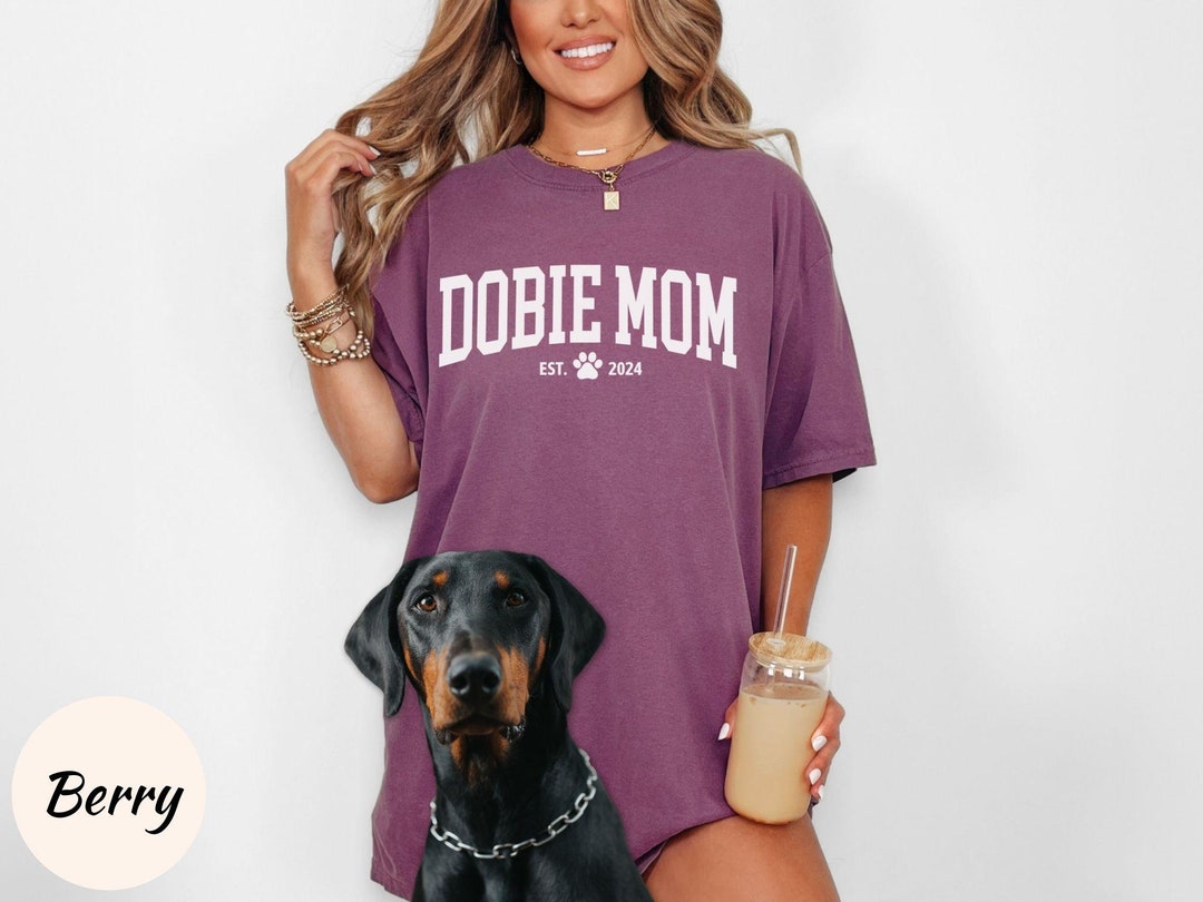 Custom Doberman Shirt College Style Dobie Mom Shirt Personalized ...
