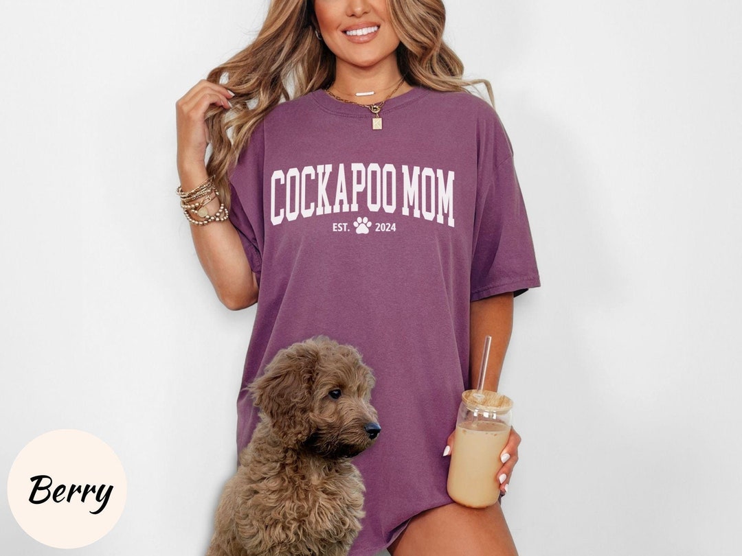 Custom Cockapoo Shirt College Style Cockapoo Mom Shirt Personalized ...