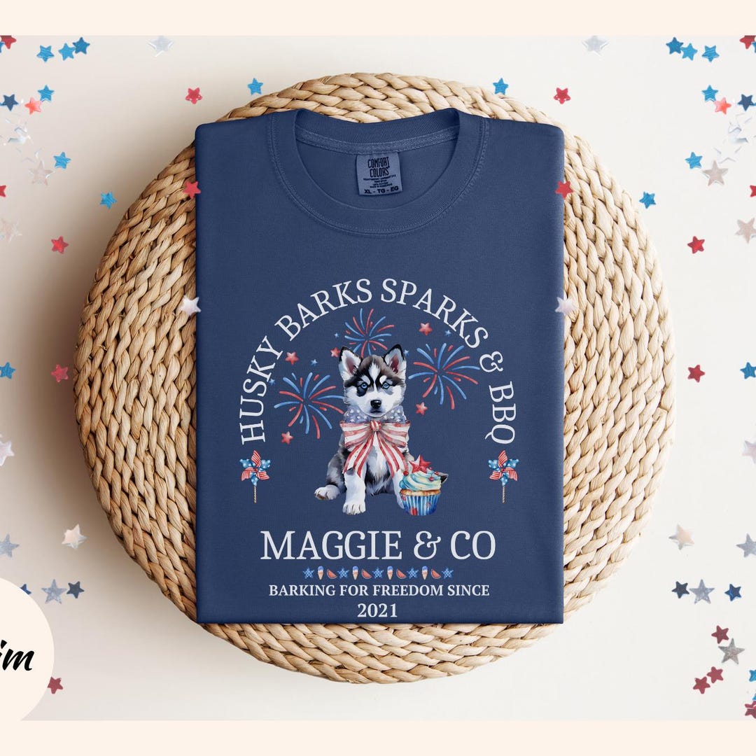 Custom 4th of July Husky Shirt Independence Day Siberian Husky Mom ...