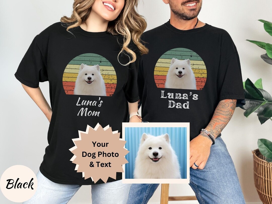 Custom Dog Photo Samoyed Shirt Personalized Dog Parents Sammie Mom and ...