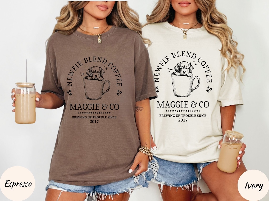 Custom Coffee Lovers Newfoundland Dog Shirt Funny Newfie Mom Shirt ...