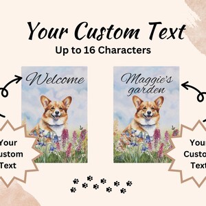 Custom Pembroke Corgi Welcome Flag 12x18 Summer Wildflower Tricolor ...