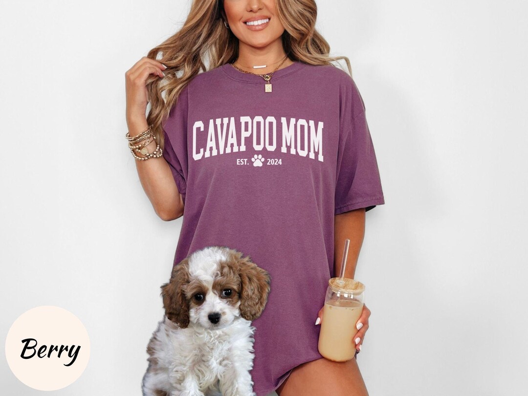 Custom Cavapoo Shirt College Style Cavoodle Mom Shirt Personalized ...
