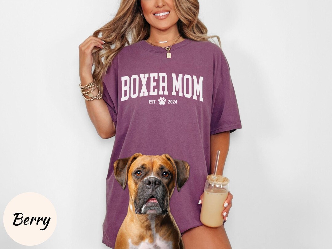 Custom Boxer Shirt College Style Boxer Mom Shirt Personalized Boxer ...