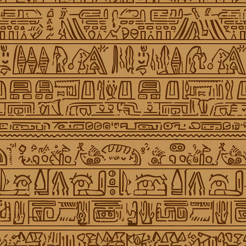 Seamless Simple Hieroglyphs || Seamless Pattern 4-pack || High-res and ...