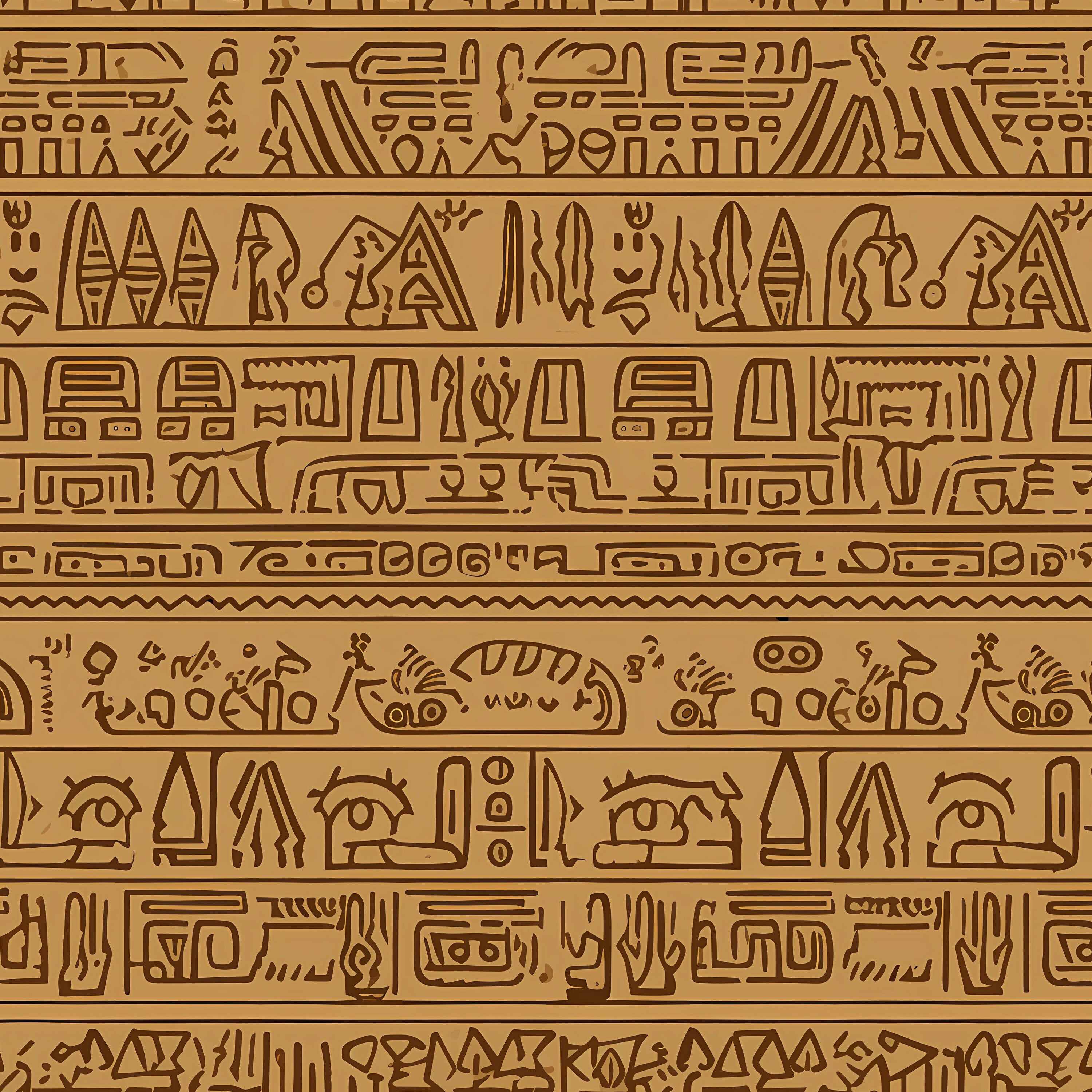 Seamless Simple Hieroglyphs || Seamless Pattern 4-pack || High-res and ...