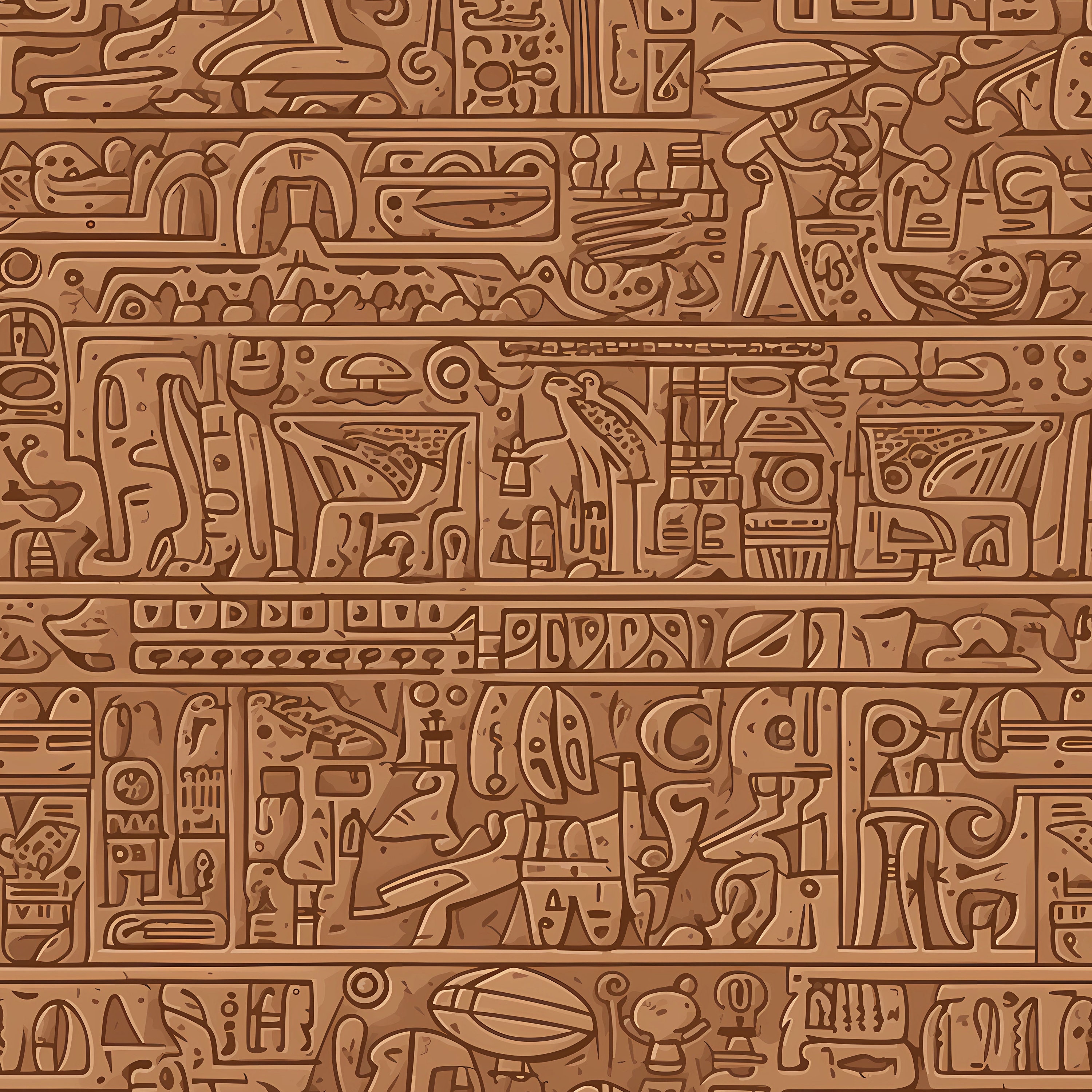 Seamless Simple Hieroglyphs || Seamless Pattern 4-pack || High-res and ...