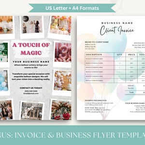 BALLOON CONTRACT, Editable Balloon Decor Contract, Balloon Invoice ...