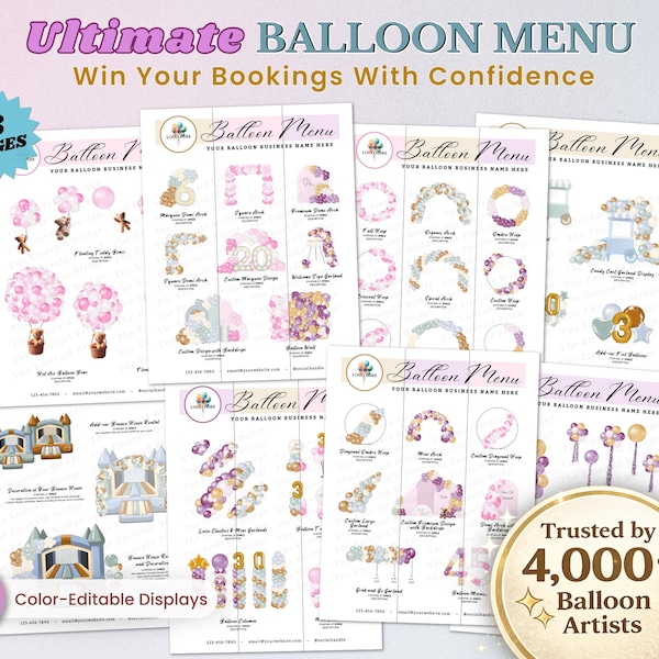 Balloon Canva Templates - Etsy